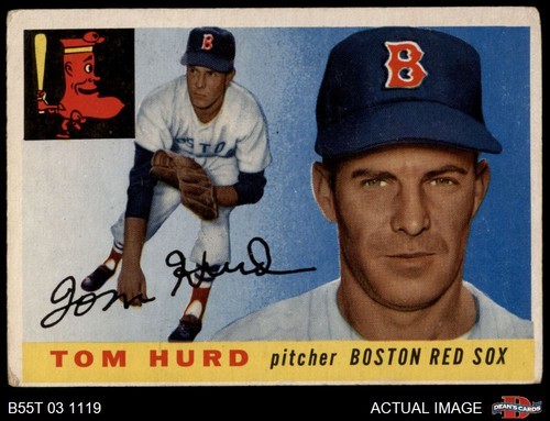 1955 Topps #116 Tom Hurd Red Sox RC 1.5 - FAIR | eBay