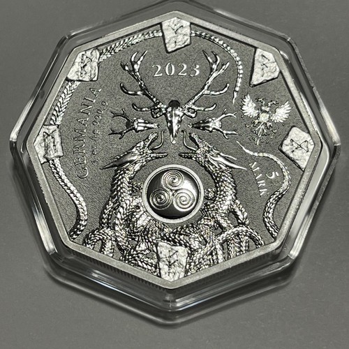 Octagon Witchcraft Seeress Sexy Coin 1 Troy Oz .999 Fine Silver Round ...