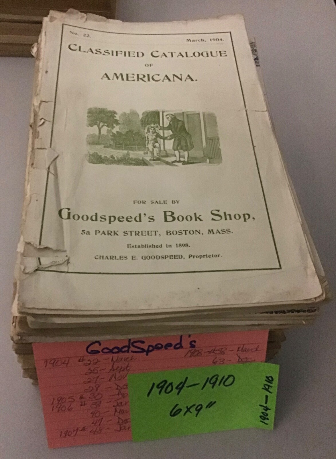 Goodspeed’s Book Shop Catalog Collection, 1904-1968+The Booksellers ...