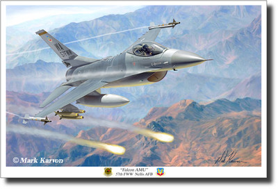 Falcon AMU by Mark Karvon - F-16 Fighting Falcon -Military Aviation Art ...