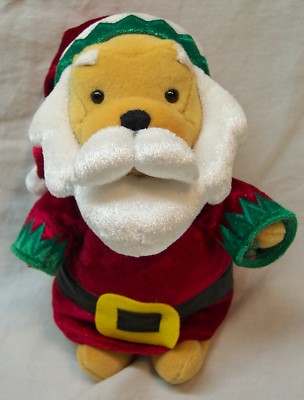 Walt Disney Store CHRISTMAS WINNIE THE POOH AS SANTA 7" Plush STUFFED ...