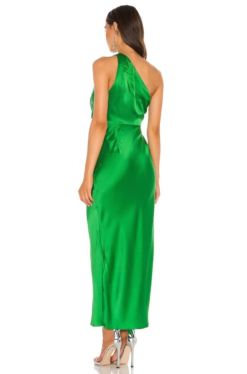 Kelly Green Satin Bridesmaid Dresses