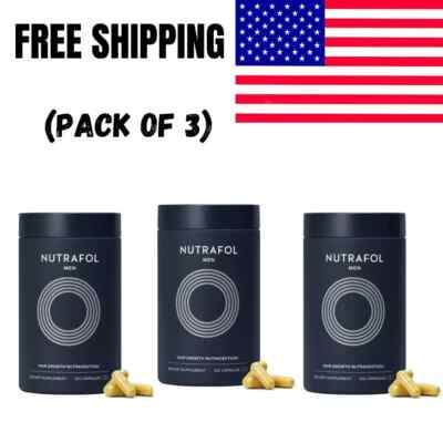 NUTRAFOL Men's Hair Growth Supplement 3 Boxes/Total 360 Capsules ...