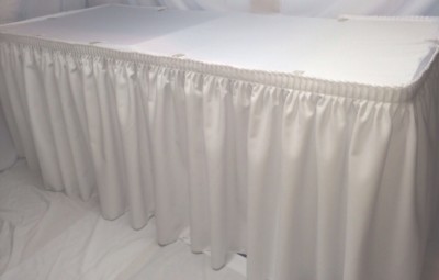 French Box Pleat Table Skirt