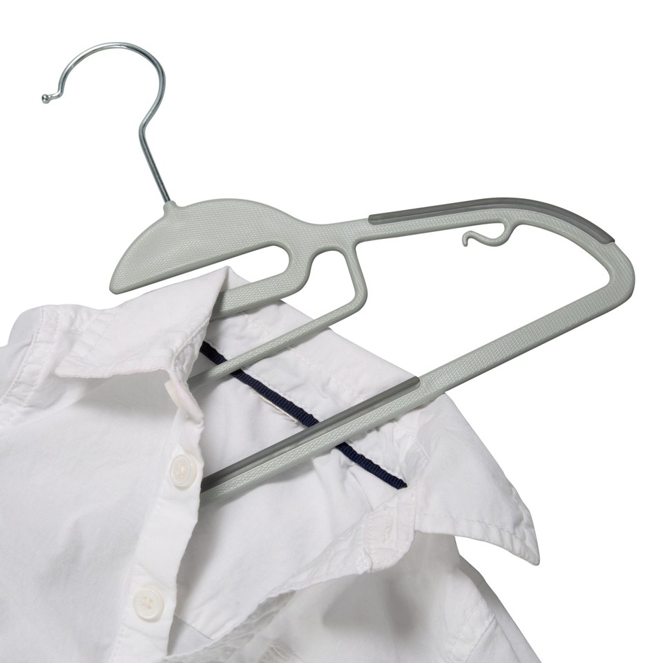 Simplify Kids 12 Pack Collar Saver Ultimate Hangers in Light Grey ...