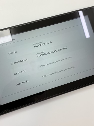 Nintendo Switch V1 Unpatched Serial, Laminated Display Tablet Only ...