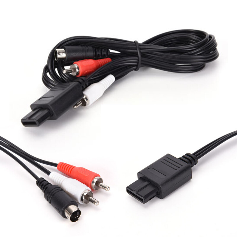 NEW 5FT S Video SVHS Cable Cord For Nintendo N64 SNES Gamecube Red ...