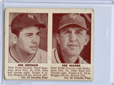 1941 Double Play Joe Orengo/ Joe Moore New York Giants #29, 30 🚀😳💥 G/G+ ...