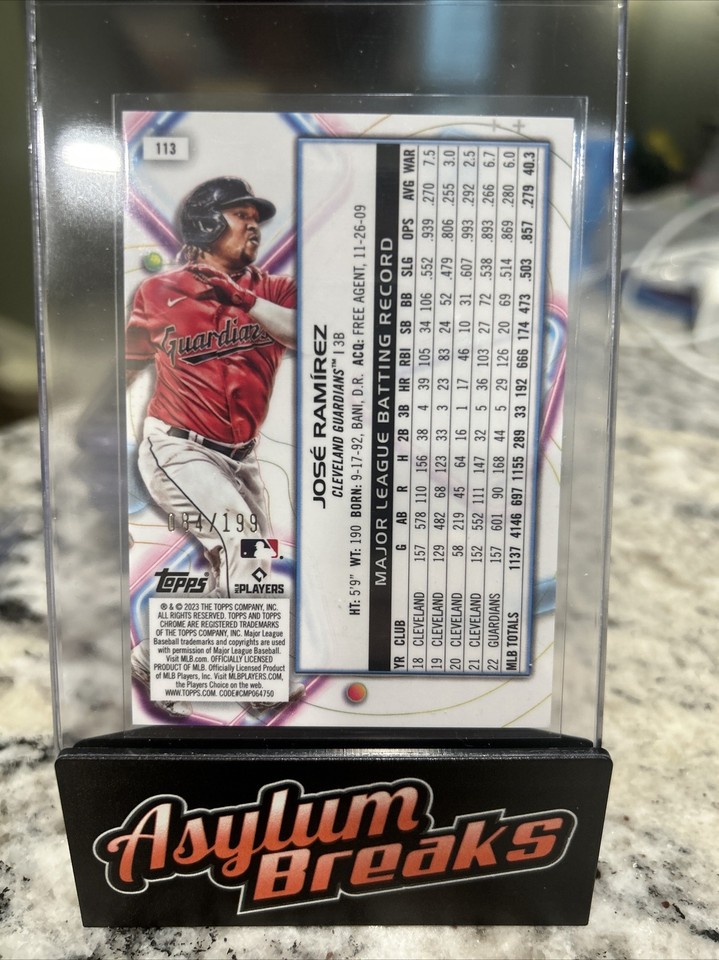 2023 topps chrome cosmic Jose Ramirez /199 - Guardians | eBay