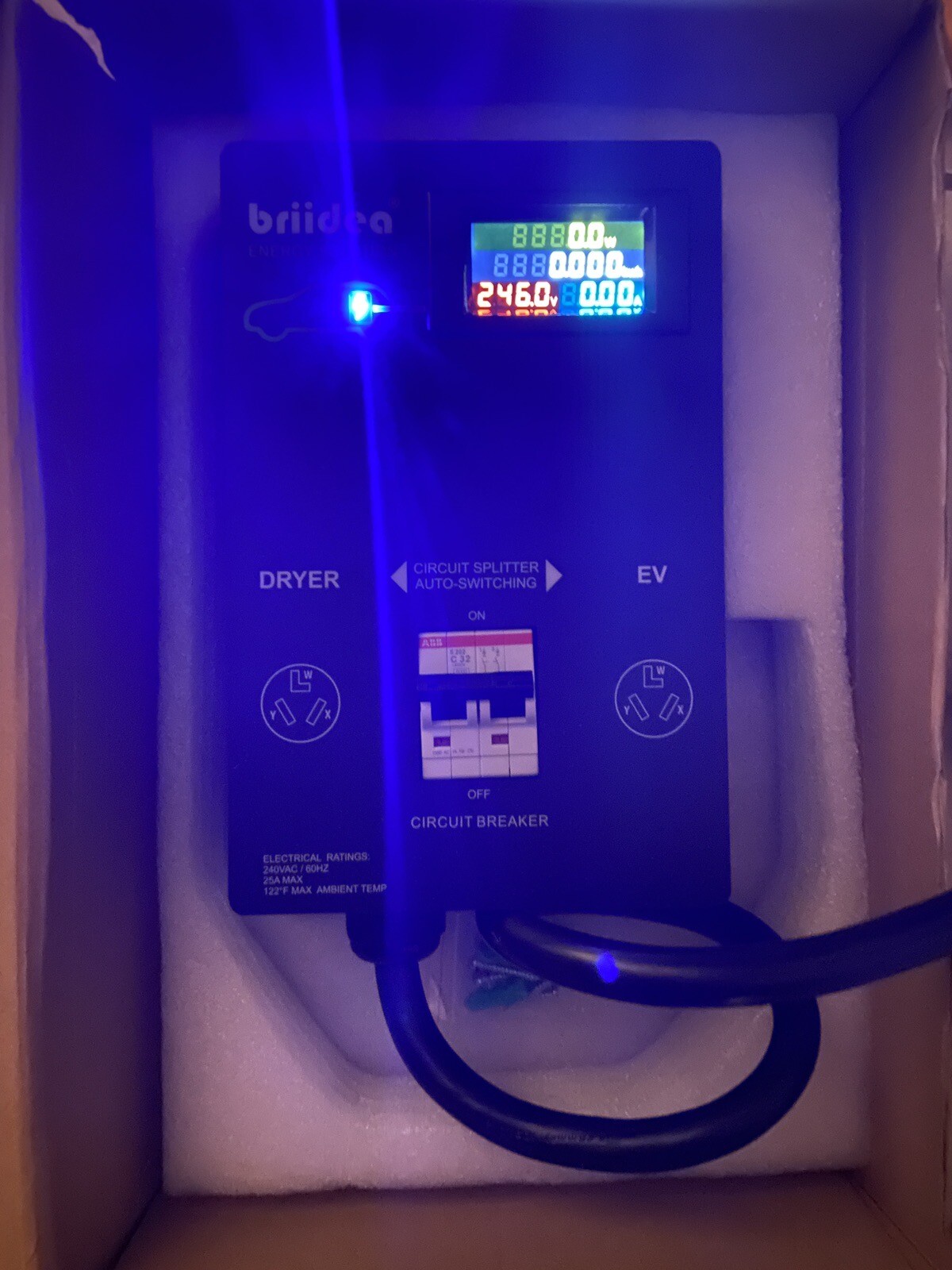 Dryer outlet splitter NEMA 10-30 EV charger Charging 30A car vehicle ...