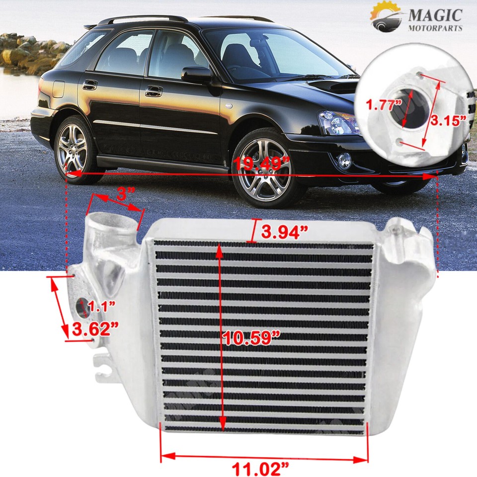 For Subaru Top Mount Intercooler 05-09 Legacy GT 08-14 WRX Forester XT ...