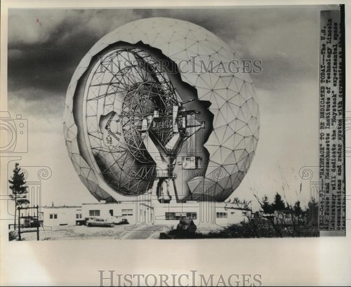 1964 Press Photo Air Force and MIT Drawing of Haystack Space Device ...