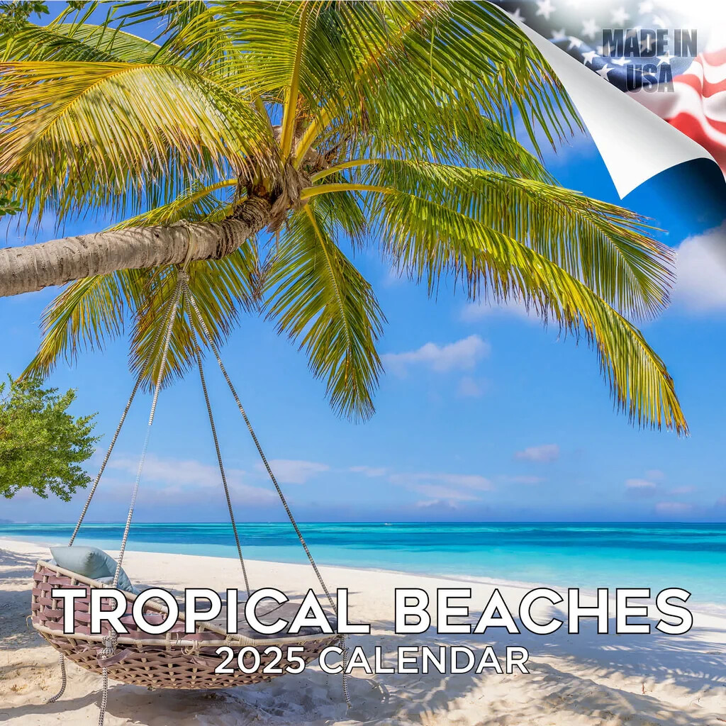 Tropical Beaches Wall Calendar 2025 Paradise Gift Photos Beautiful | eBay