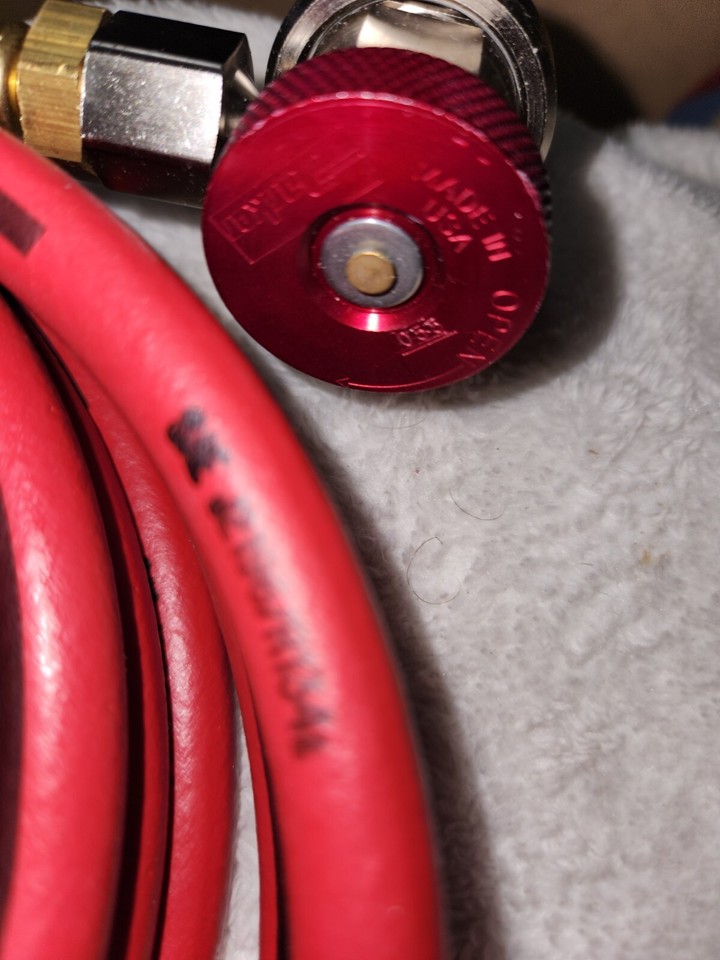 Robinair AC Enviro-Guard Hose for R134a 108", Red High Side Made in USA ...