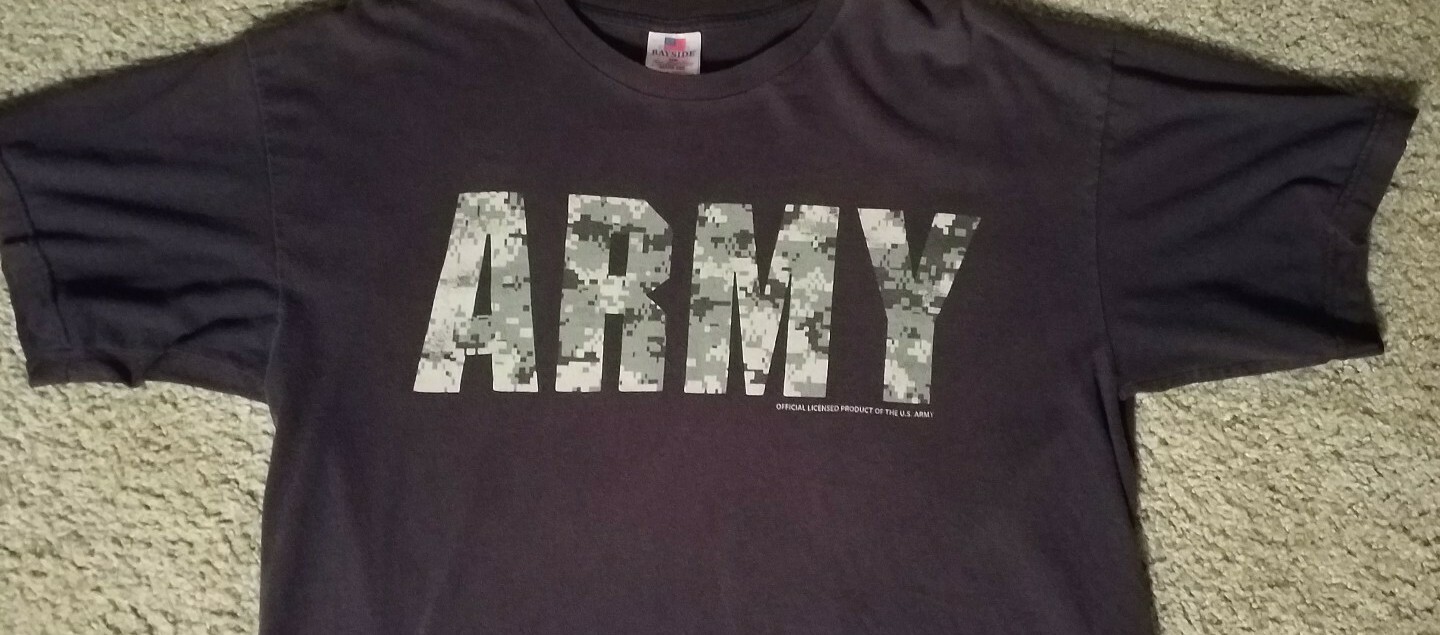 Vintage U.S. Army Digi Camo Logo Black T Shirt Promo … - Gem
