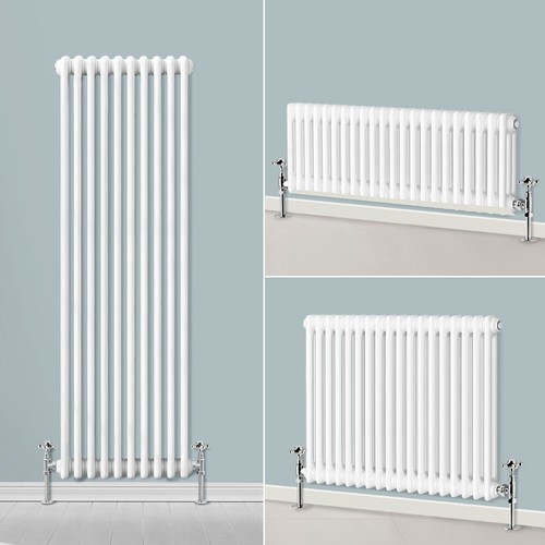 Vertical Horizontal Cast Iron Style Traditional Radiator Heated Towel ...