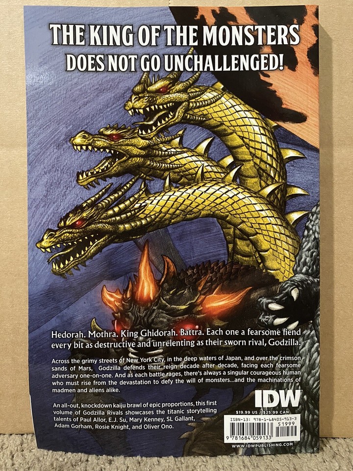 Godzilla Rivals Round One Trade Paperback Graphic Novel Ghidorah Mothra ...