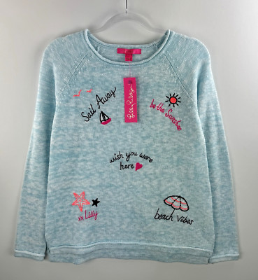 NWT Lilly Pulitzer Danette Sweater Sailabration Celestial Blue ...