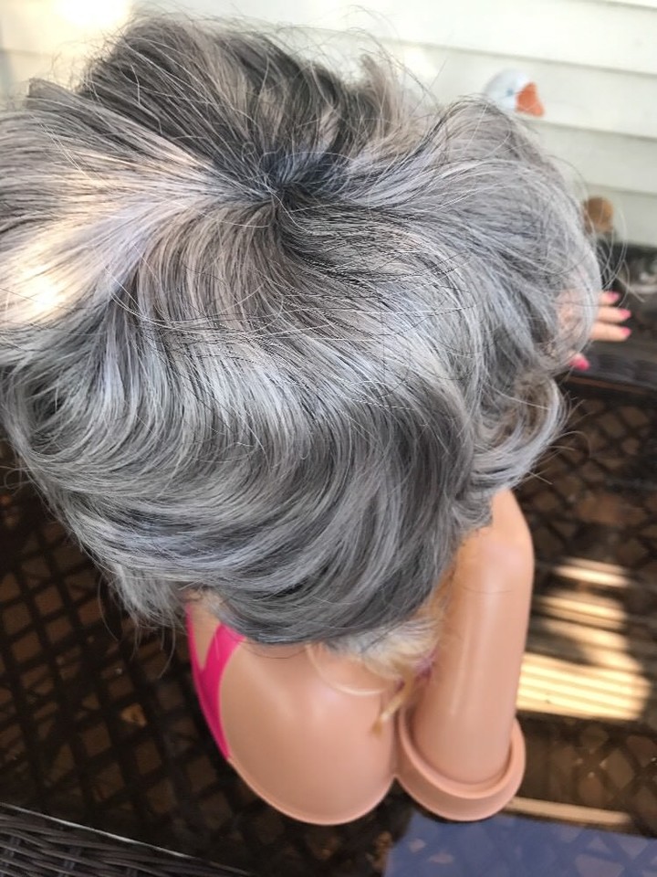 Authentic Wig Helene Curtis Smoke Gray Modacrylic Personal Vintage ...