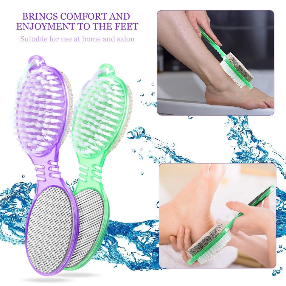 2 pack Pedicure Paddle Kit 4 in 1 Tool with Pumice Stone for Feet Hand ...