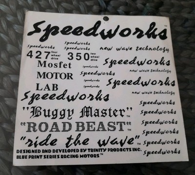 Vintage RC Trinity Speedworks Buggy Master Road Beast Ride Wave Decal ...