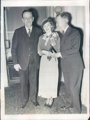 1935 Press Photo DC Senators Ellison Smith & James Byrnes, Mary Daniel ...