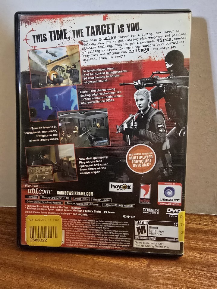 Rainbow Six Lockdown Sony Playstation 2 PS2 game with manual | eBay