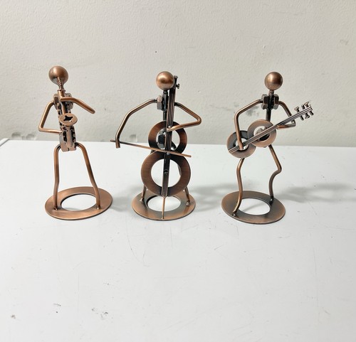 Nuts and Bolts Handmade Metal Copper Musician Figurines Set of 3 | eBay