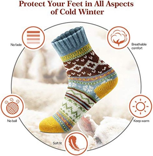 MORECOO Wool Socks for Women - Stocking Stuffers Gifts for Women ...