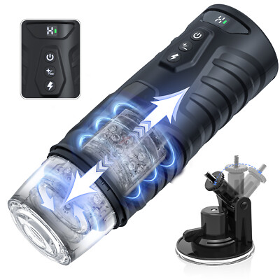 Male Masturbaters Automatic HandsFree Thrusting Cup Rotating Stroker ...