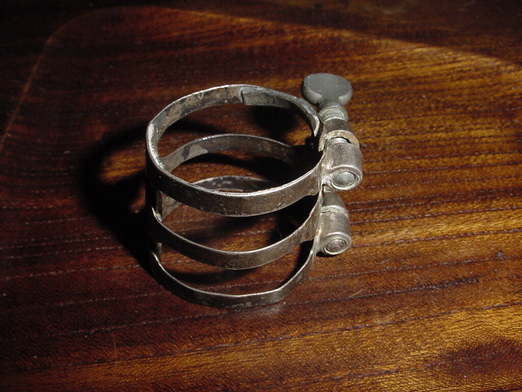 VINTAGE TRIPLE BAND ALTO SAXOPHONE LIGATURE REINFORCED | eBay