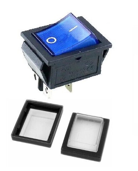 2 Position Rocker Switch ON-OFF, 4 Pins, 16A 250V AC ,DPST with ...