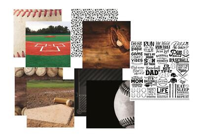 Lets Play Baseball 12x12 Double Sided Papers and Stickers Set | eBay