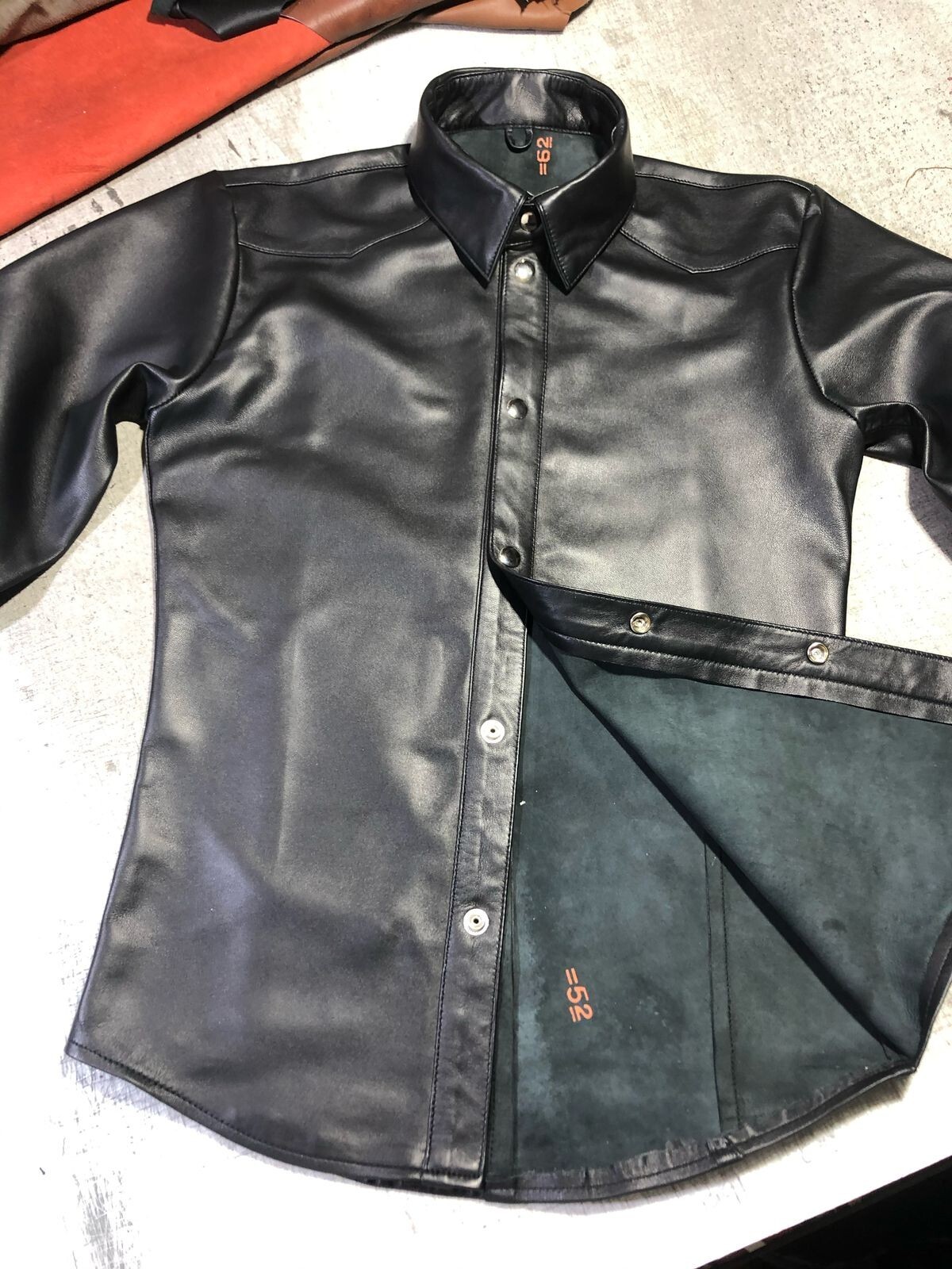 Men's Real Cow Leather Biker Uniform black Shirt With the Quilted Biker ...