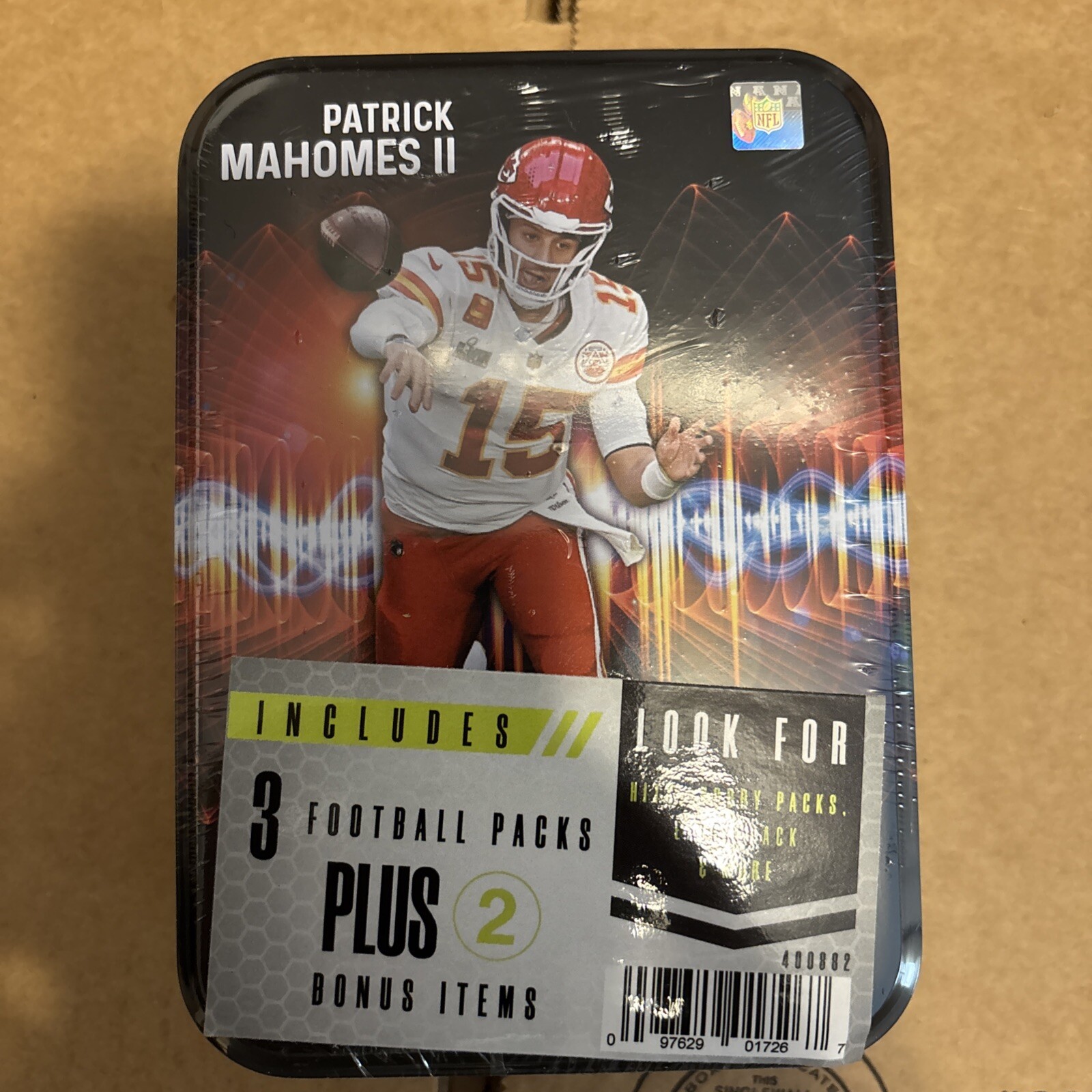 2024 NFL Panini Excell Patrick Mahomes Target Football Tin Hobby Packs ...
