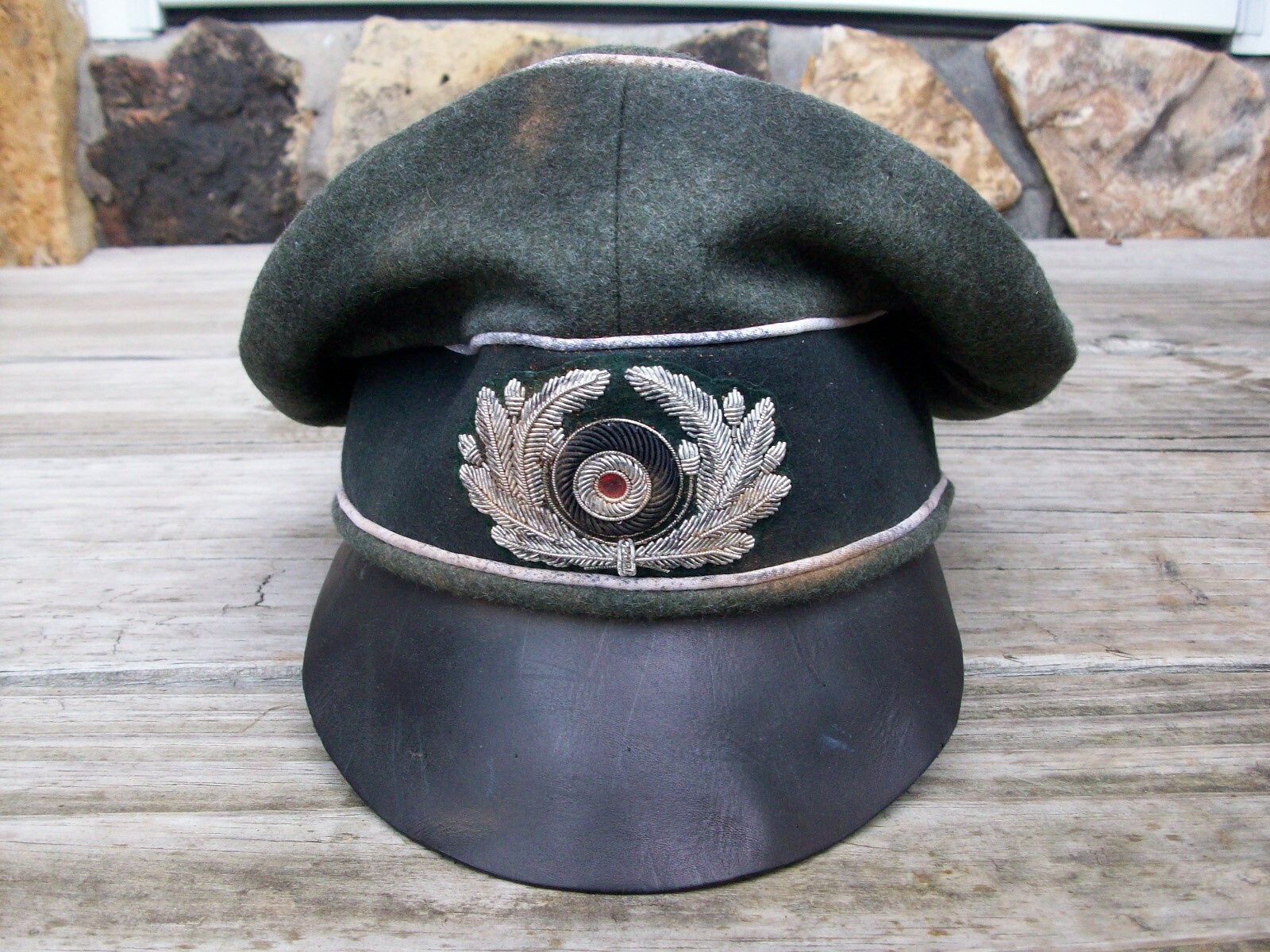WW2 GERMAN HEER "INFANTRIE" OFFICER "CRUSHER CAP" WOOL MADE...(NICE ...
