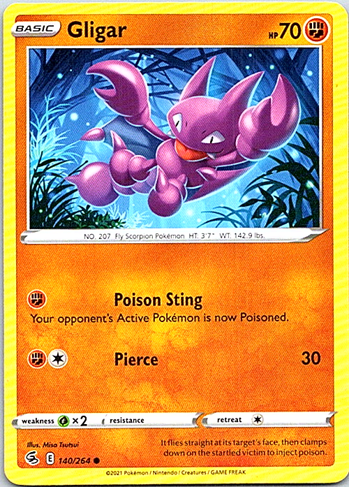Gilgar 140/264 Pokemon Fusion Strike Regular Light Play | eBay