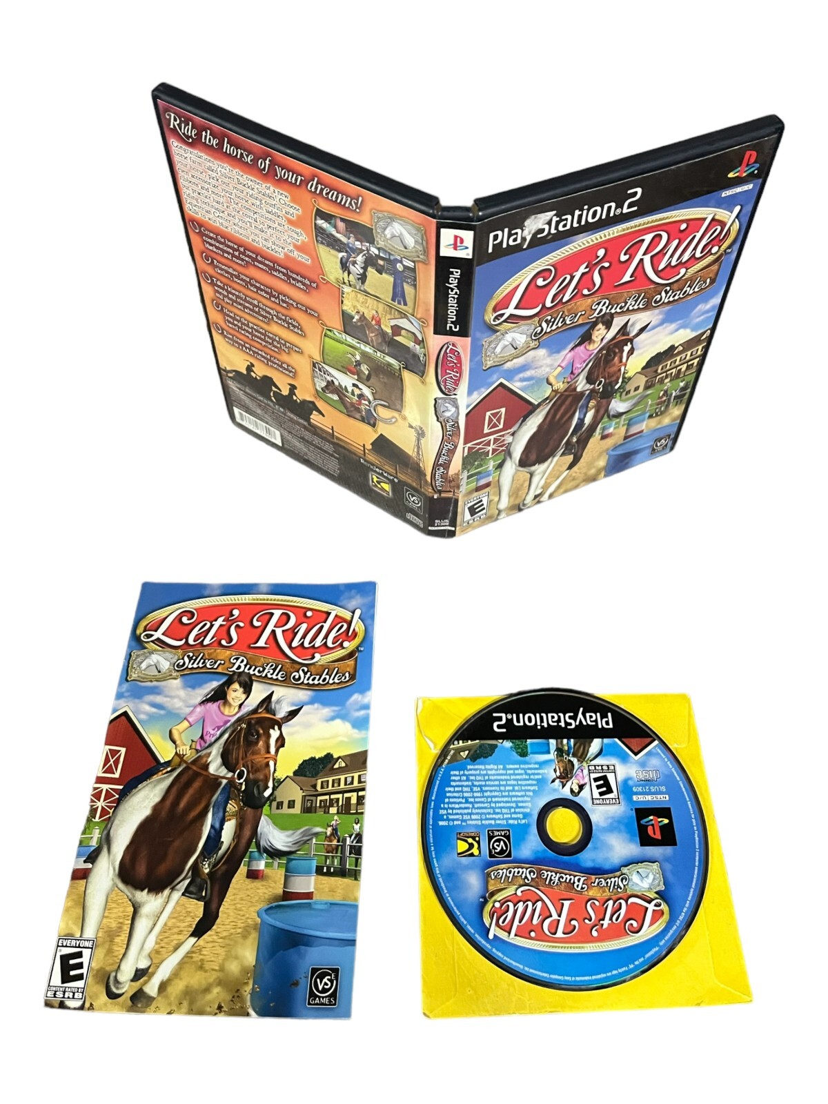 Sony PlayStation 2 PS2 CIB COMPLETE TESTED Let's Ride Silver Buckle ...