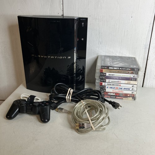 Sony PlayStation 3 PS3 CBEH1000 Console Backwards Compatible Bundle 10 ...