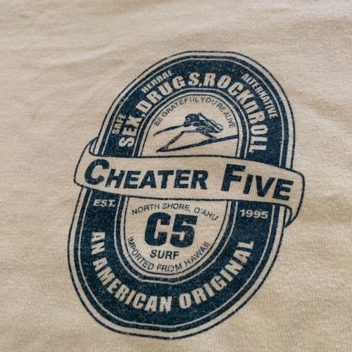 90s [CHEATER FIVE] Cheetah Five T-shirt Double-Sided Logo Print Hanes ...