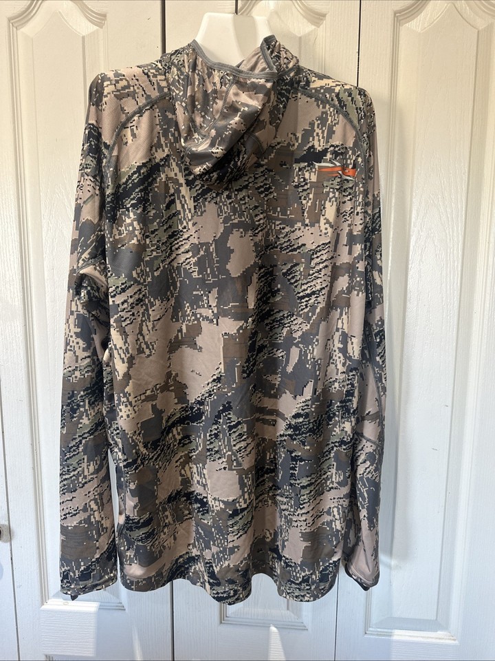 Sitka Gear Camo Hooded 1/2 Zip Pullover T-Shirt Men’s XXL | eBay