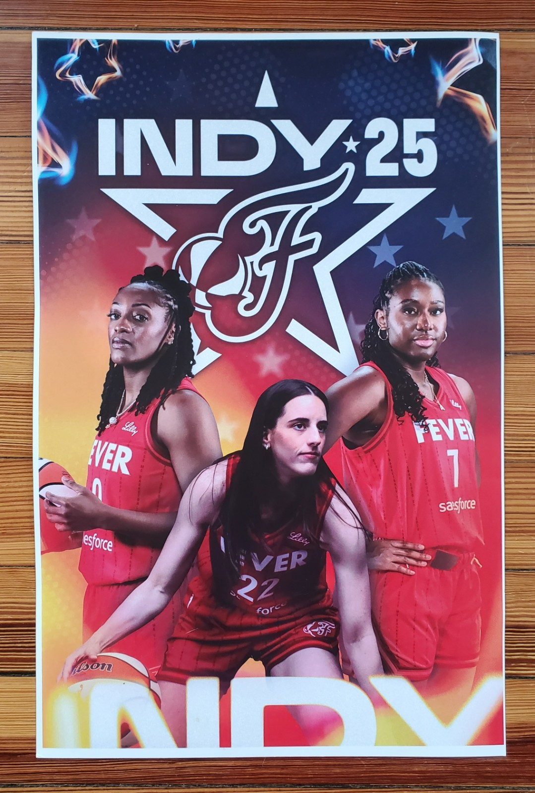 WNBA All Star poster featuring Caitlin Clark, Kelsey Mitchell and ...