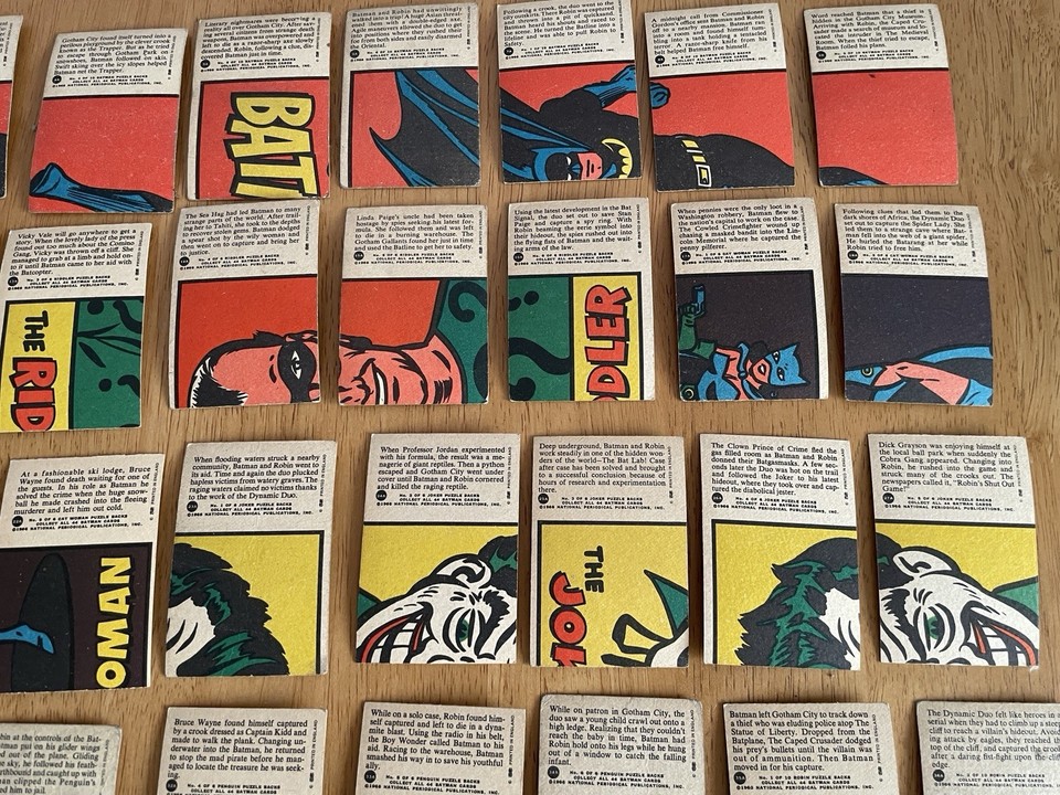 BATMAN Full Set a&bc (Red Bat) 1966 A Series 1A-44A gum cards | eBay UK