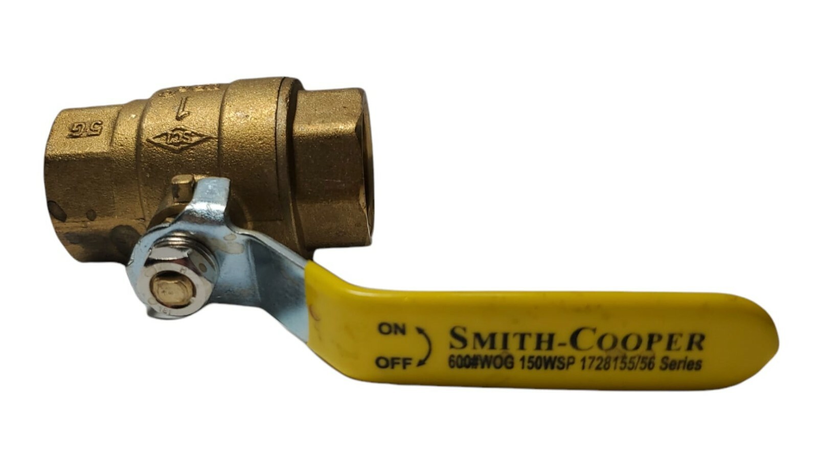 SMITH-COOPER VALVE 600 WOG 150 WSP 1" NPT 1728155/56 SERIES SOLID BRASS ...