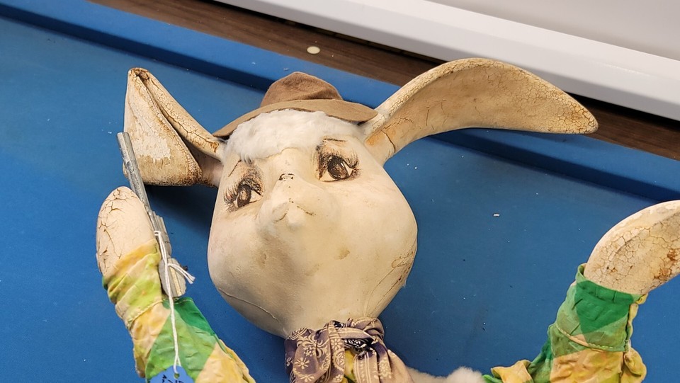 Vintage Mechanical Dressed Sheriff Rabbit Bunny Store Window Display ...