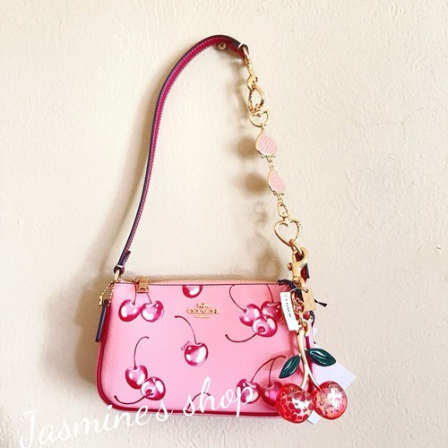 ️ ️NWT COACH CR827 Nolita 19 With Cherry Print + cherry charm set | eBay