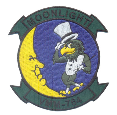 4" MARINE CORPS VMM-764 MOONLIGHT HELICOPTER SQUADRON EMBROIDERED ...