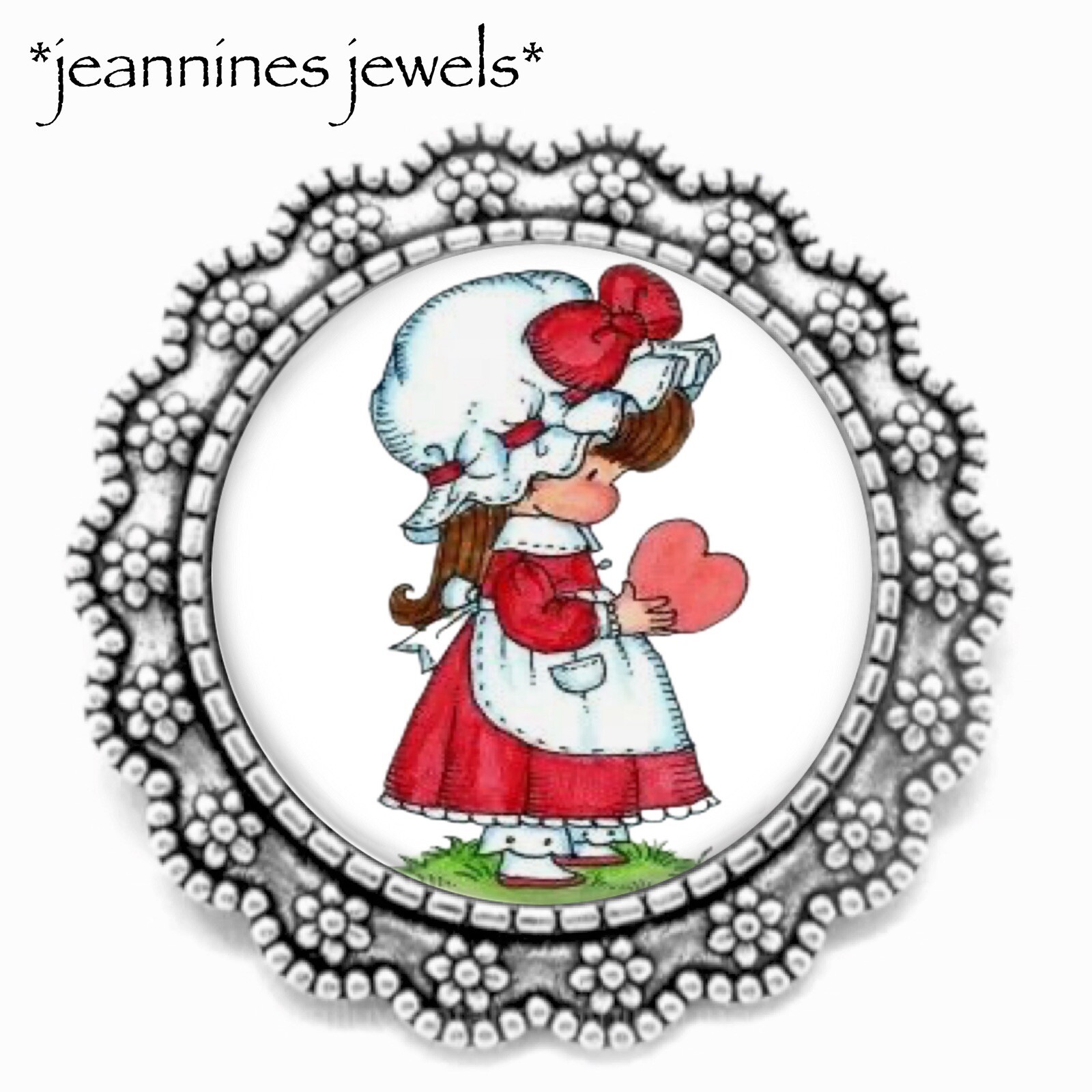 Vintage Joan Walsh Anglund BROOCH Valentines Day Gift ART PRINT Silver Lapel Pin | eBay