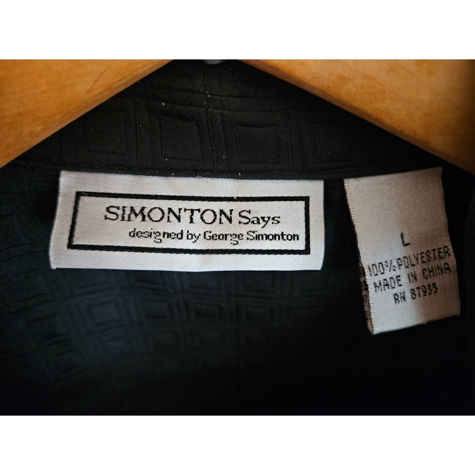 Simonton Says George Simonton Design Black Button-up Jacket/Blazer with ...