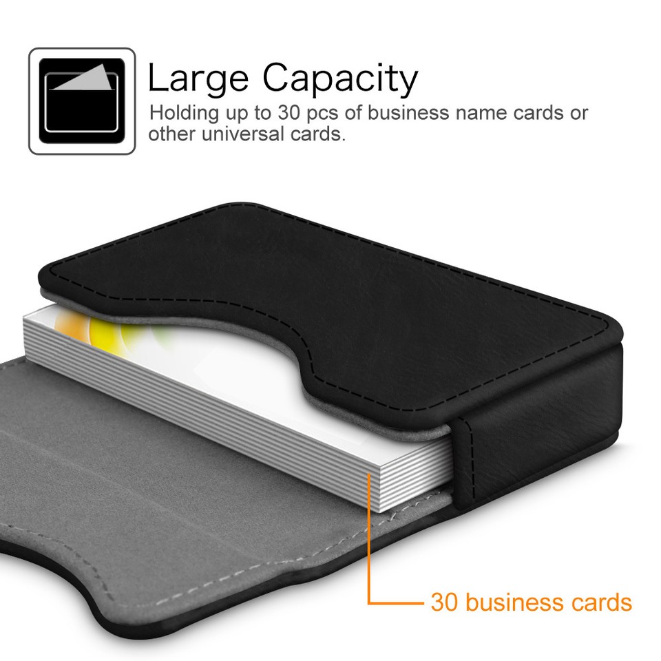 Business Card Holder Name Card Wallet Case Organizer with Magnetic ...